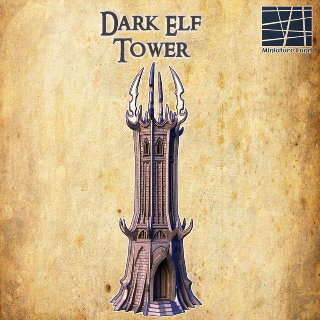Dark Elf Tower Tabletop Terrain Dnd 28 MM - Etsy