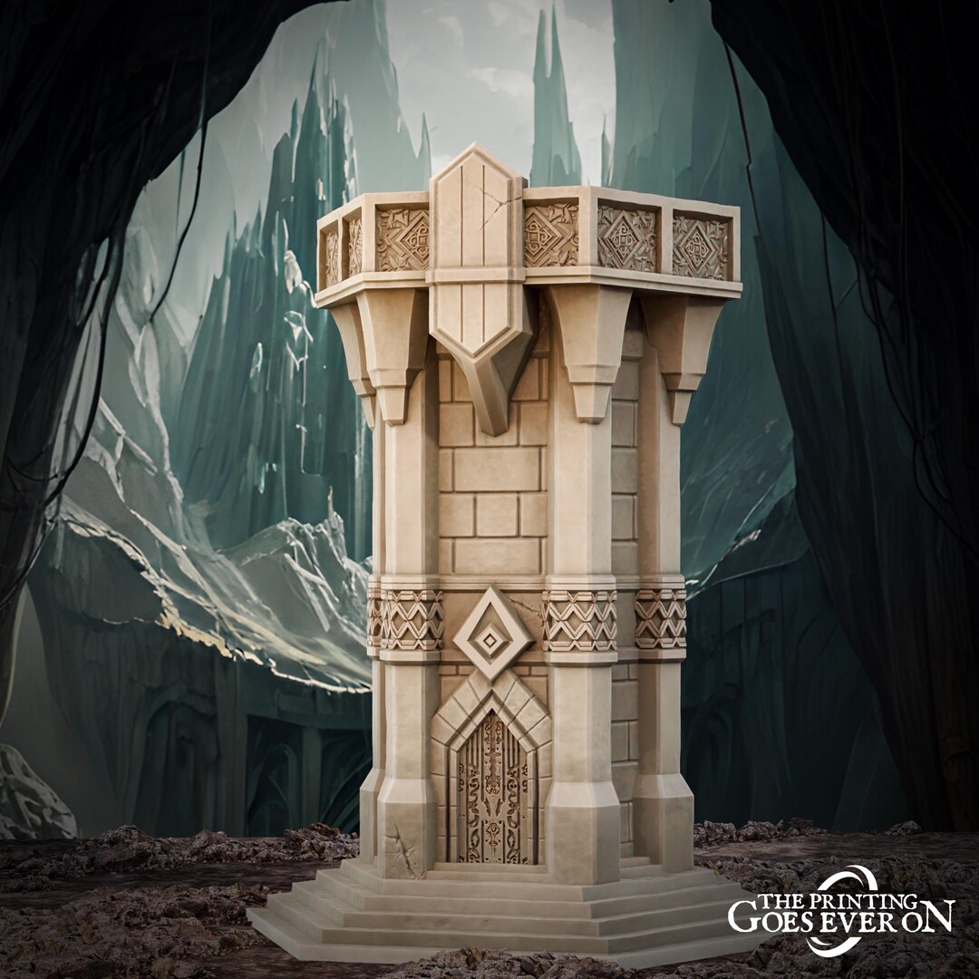 Dwarven Tower Terrain Dnd Wargaming 28mm - Etsy