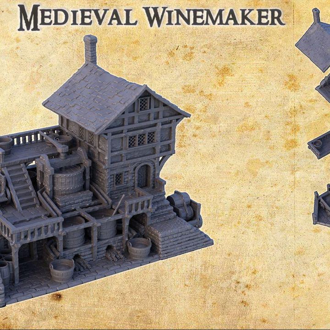 Medieval Winemaker , Dungeons and Dragons, TTRPG , Tabletop Terrain ...