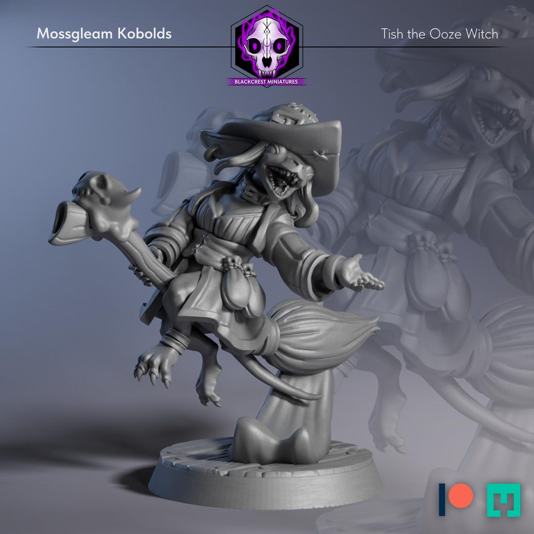 Kobold Tish the Ooze Witch | Dnd | Ttrpg | Spellcaster - Etsy