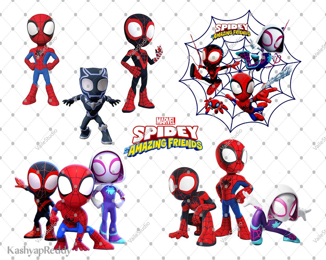 Spidey and His Amazing Friends PNG Bundles, Spidey Birthday Party, Kid ...