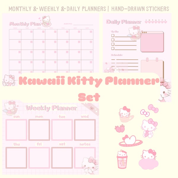 School Kawaii Planner - Etsy