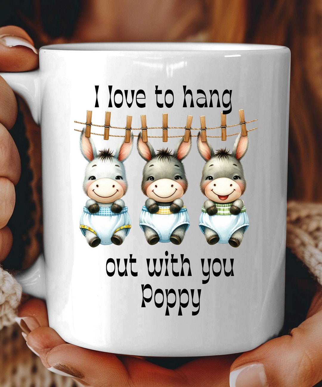 Personalized I Love to Hang Out With You Donkeys Mug Friend Birthday ...