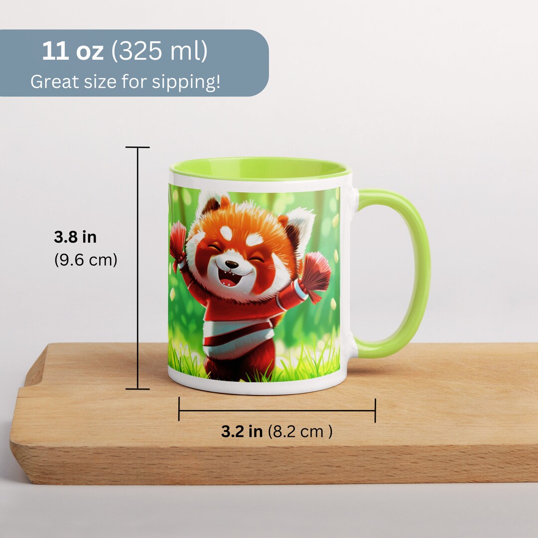 Customizable Red Panda Coffee and Tea Mug, Gift for Cheerleaders, Cute ...