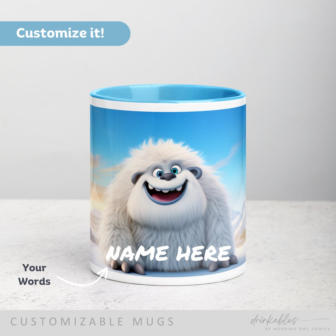 Abominable Snowman Coffee Cup, Yeti Mug, Customize Your Name, Enjoy a Hot Drink on a Cold Day - Etsy