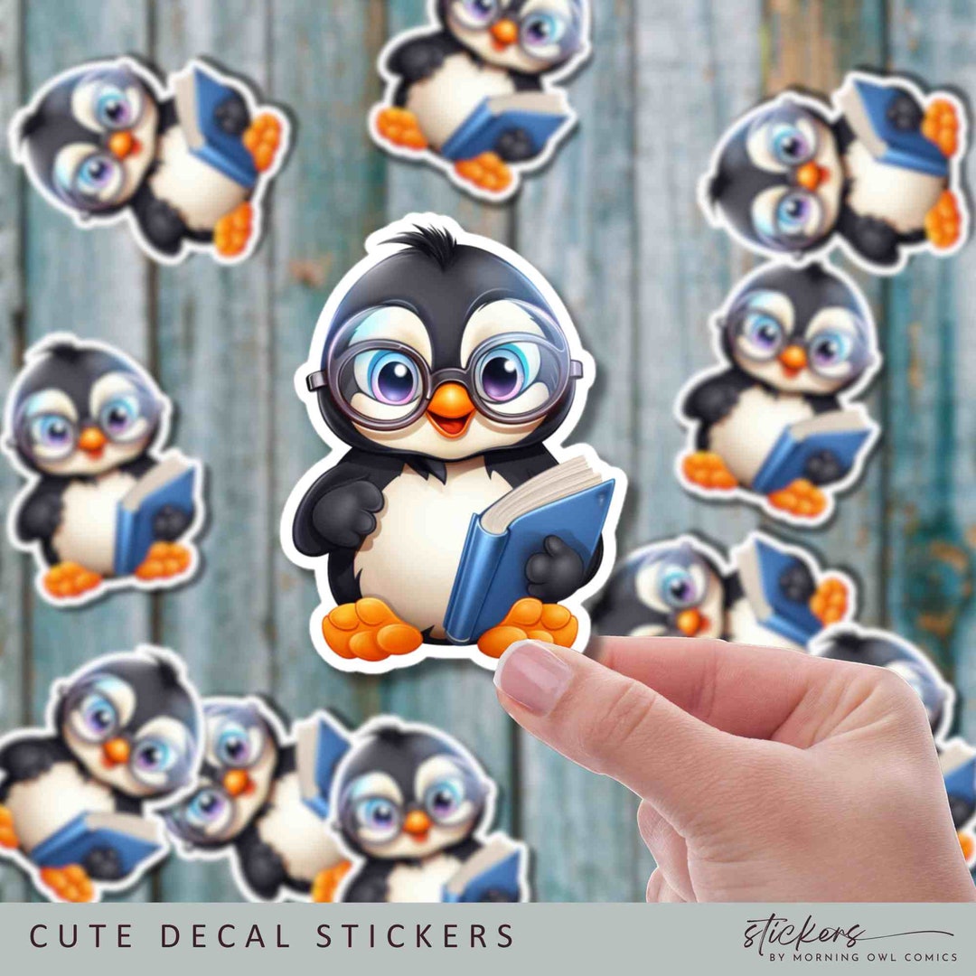 Cute Penguin Sticker, Decal, Perfect for School, for Kids, Moms, Adults ...