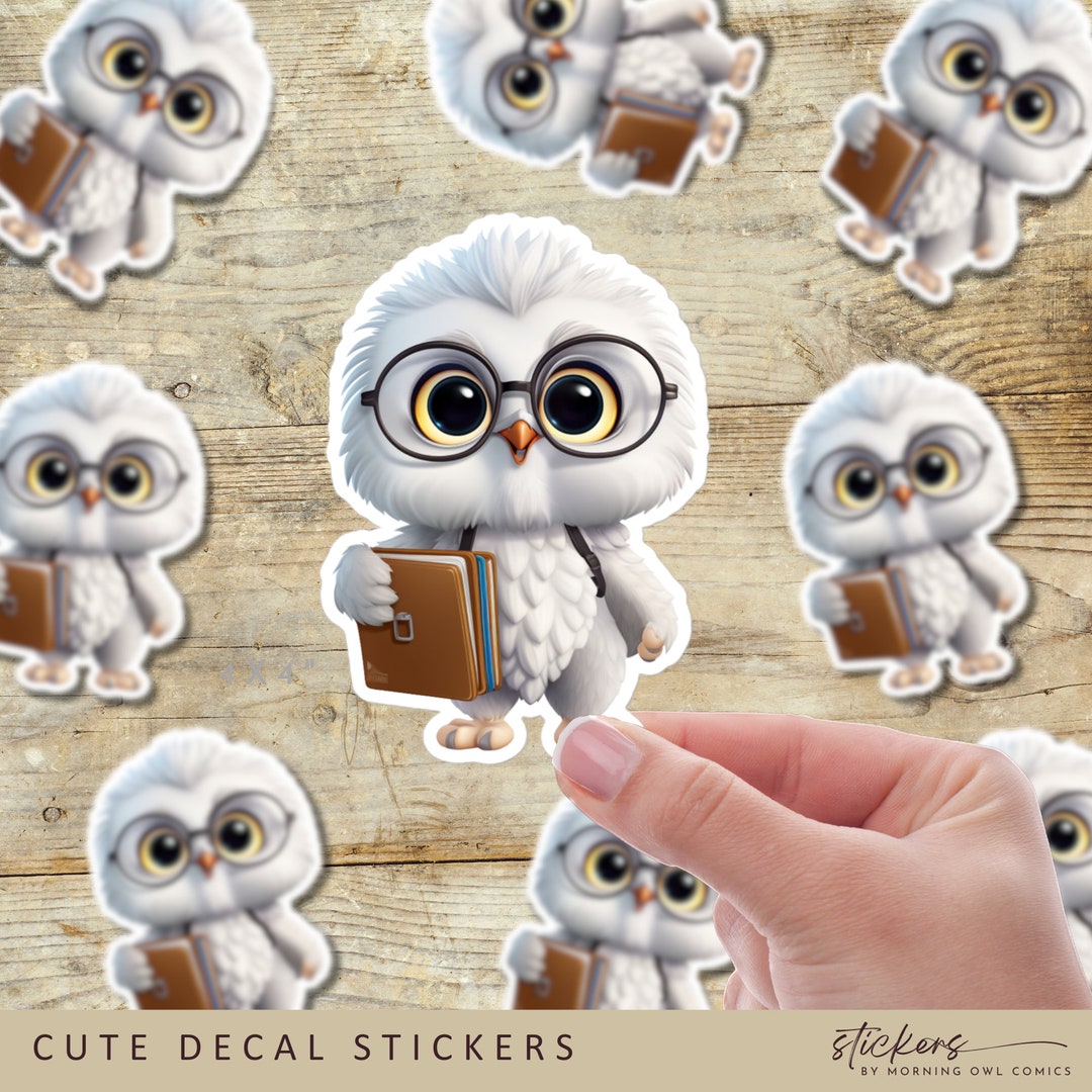 Cute Owl Sticker, Decal, Perfect for School, for Kids, Moms, Adults ...