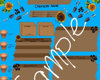 Sunflower Character Sheet Interactive PDF Printable for Your Dnd Char D ...