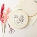 Lady Embroidery Template, Hand Embroidery Pattern, Beginners Embroidery ...