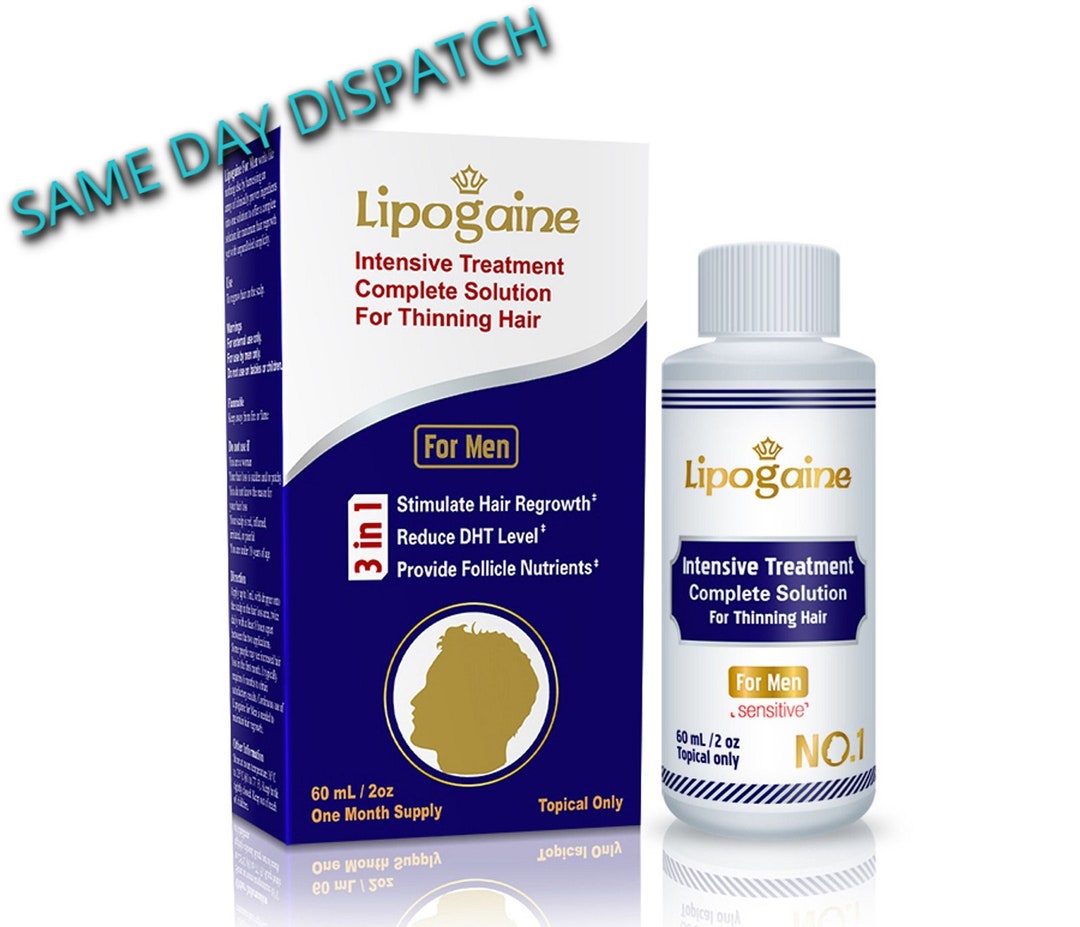 LIPOGAINE FOR SENSITIVE Treatment Hair Loss Regrowth Anti Dht Scalp ...