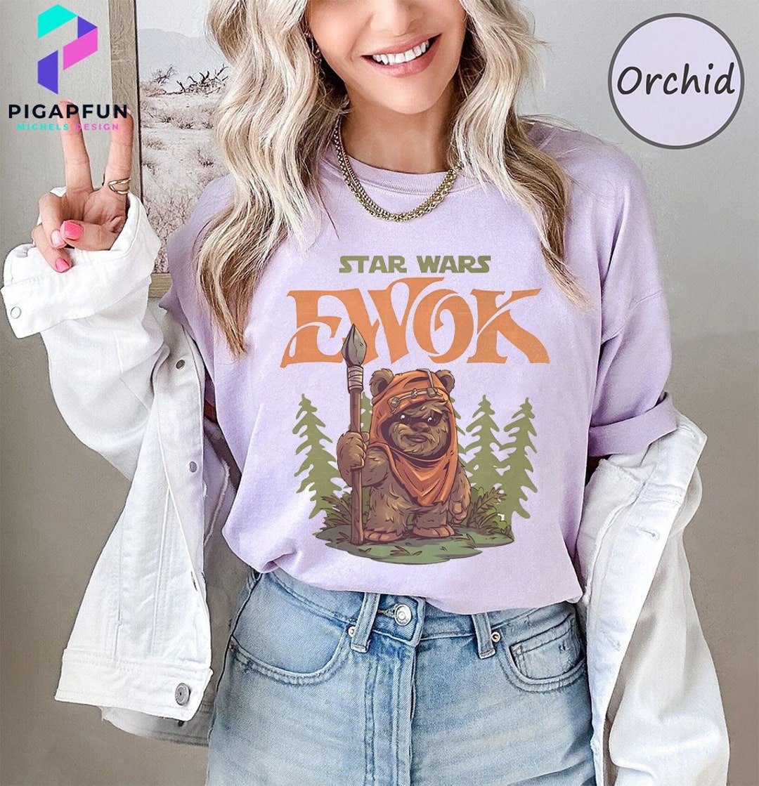 Star Wars Wicket Ewok Endor Forest Summer Camp Retro Shirt, Darth Vader ...