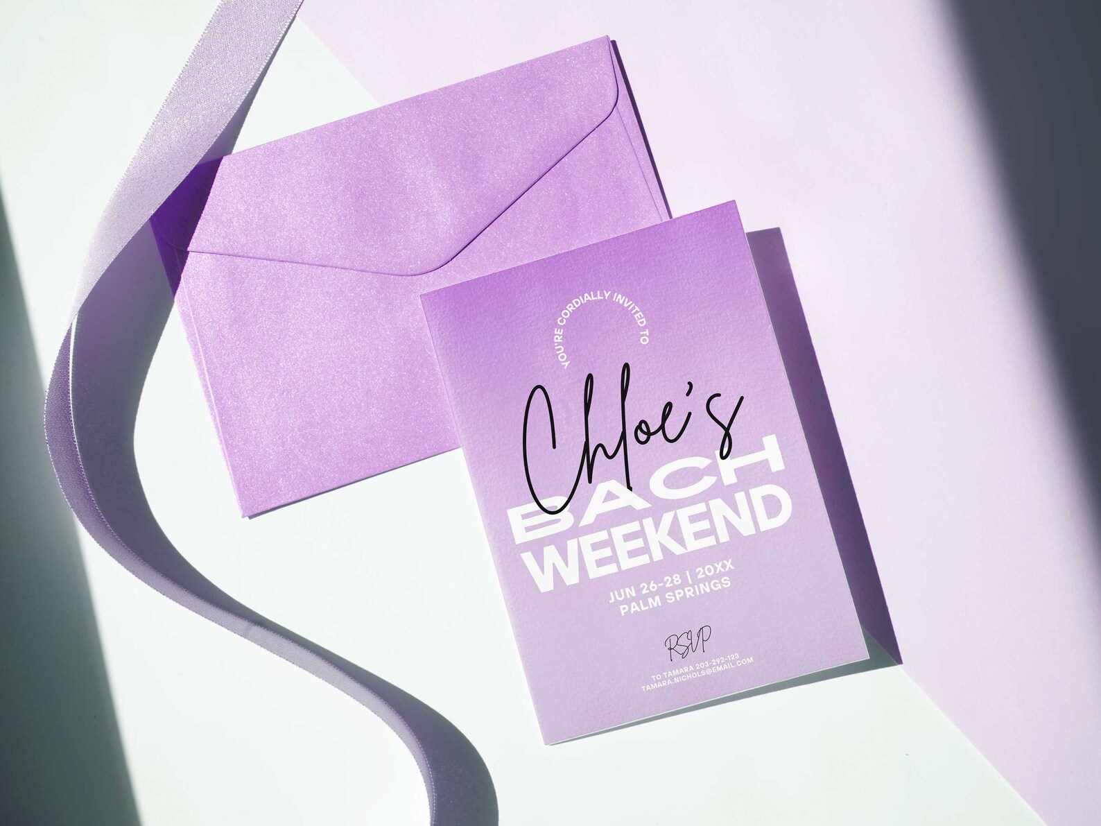 Deluxe Bachelorette Party Weekend Invitation Editable Canva Template ...