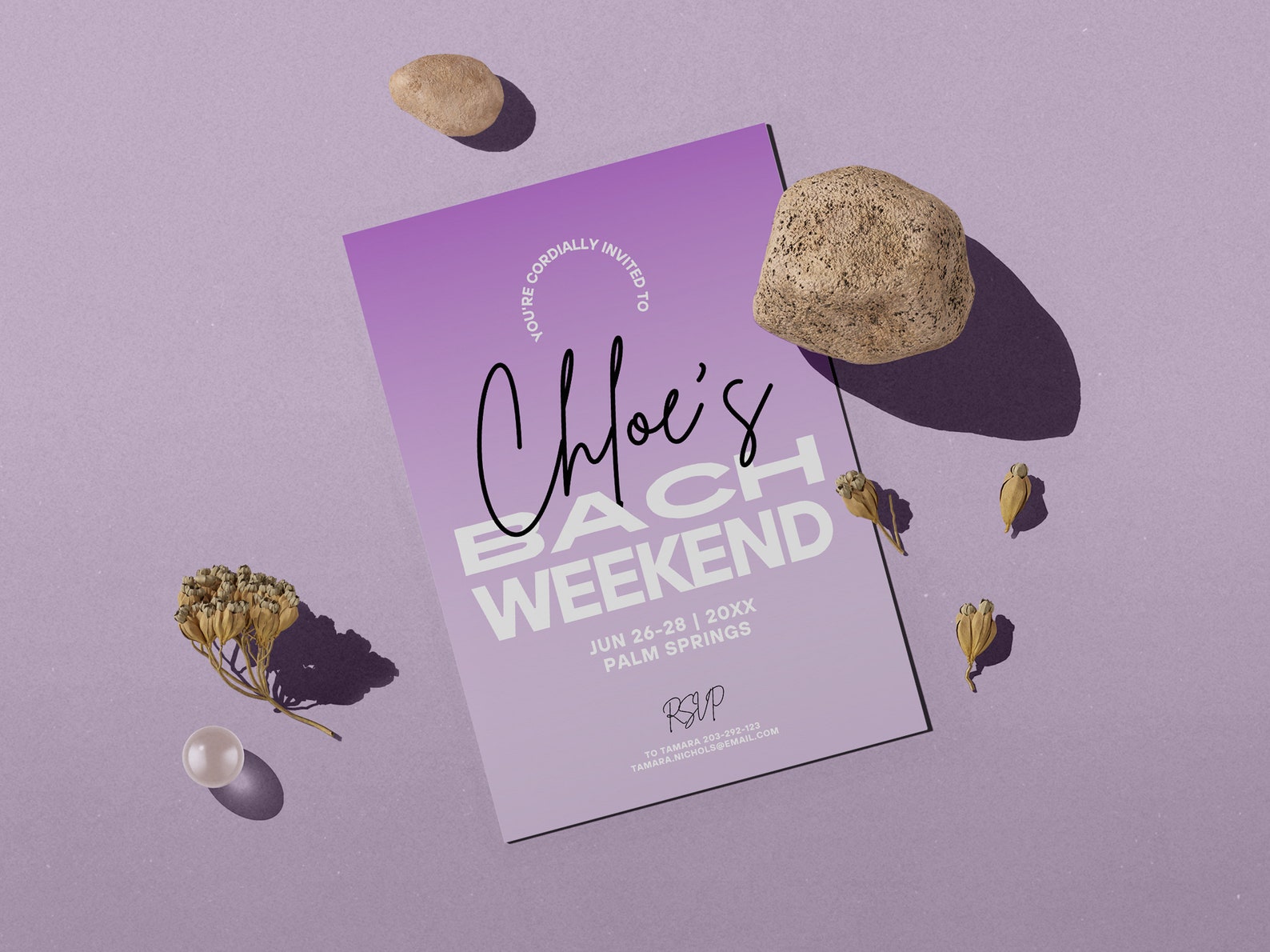 Deluxe Bachelorette Party Weekend Invitation Editable Canva Template ...
