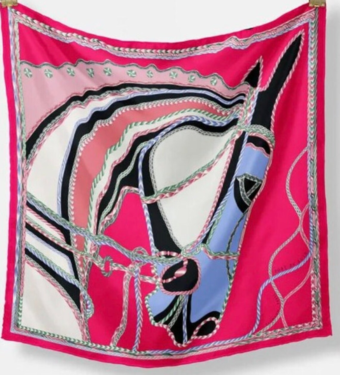 Equestrian Print Luxury Scarf - Etsy