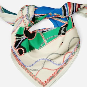 Equestrian Print Luxury Scarf - Etsy