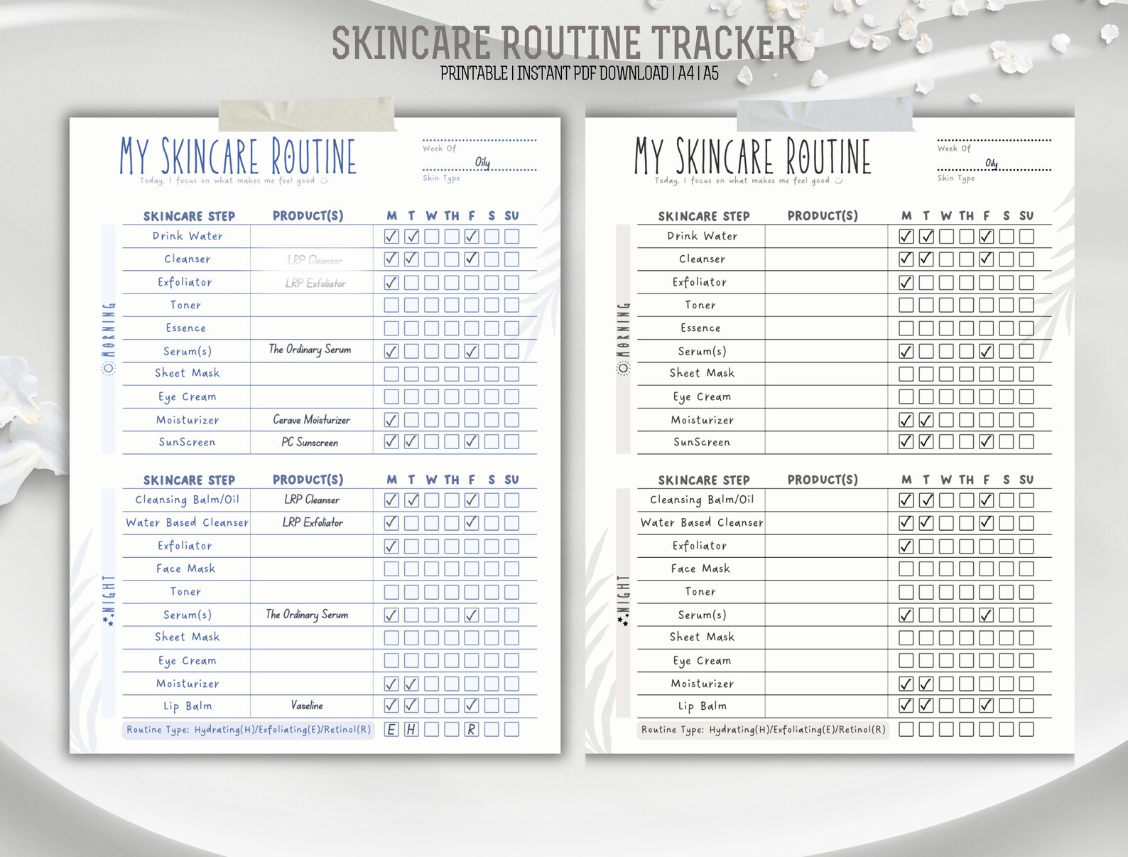 Skincare Routine Printable | Skincare Routine Planner | Beauty Routine ...