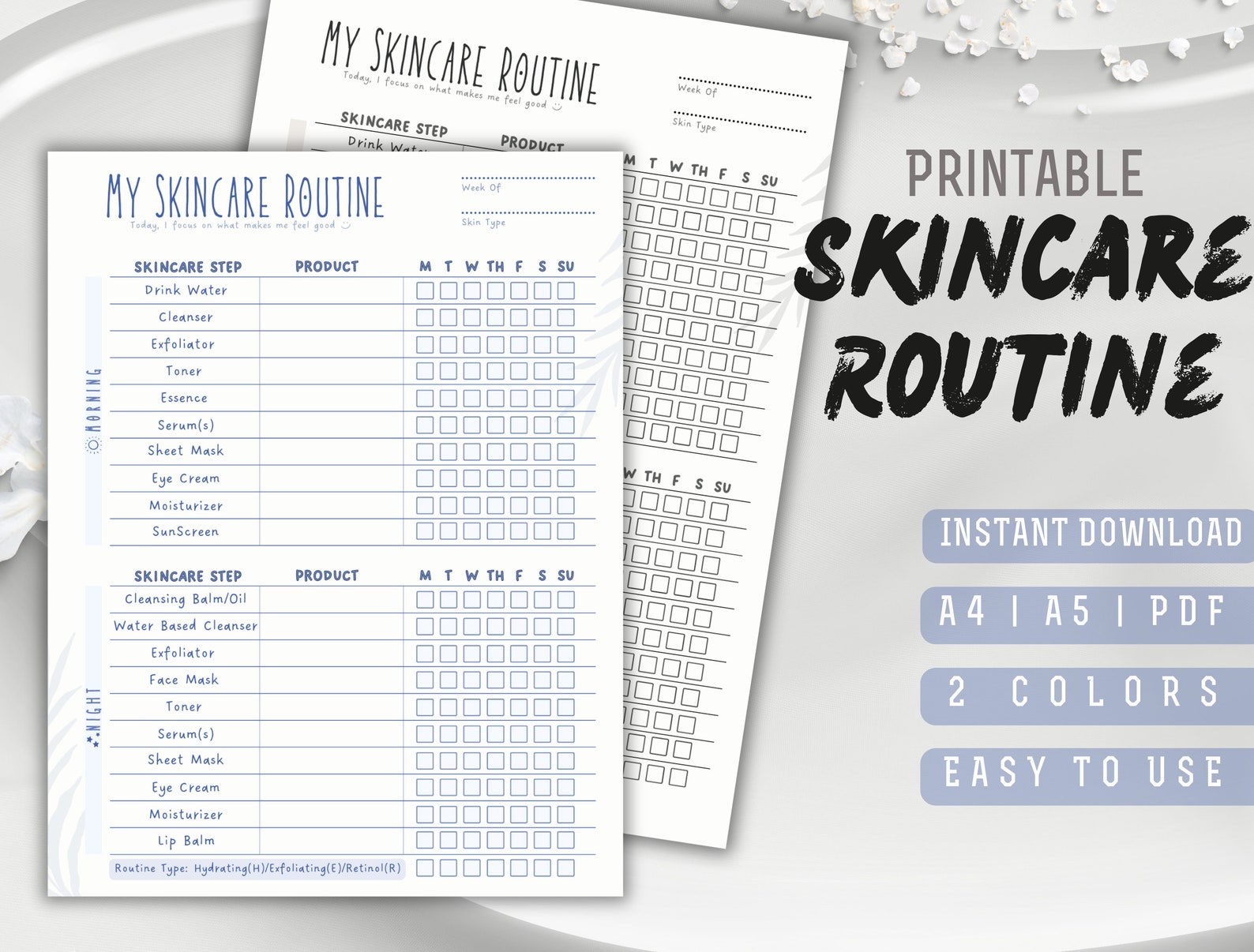 Skincare Routine Printable | Skincare Routine Planner | Beauty Routine ...