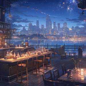 Anime Tokyo Cafe Desktop Wallpaper Bundle (44) - 2K HD (commercial Use ...