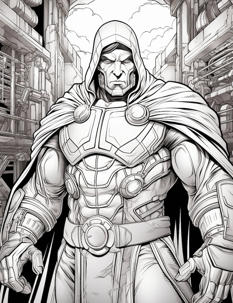 Superhero Coloring Pages: 21 Print-ready Designs (digital Download) - Etsy