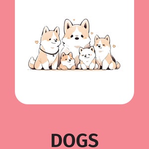 20 Cute Animal Flash Cards for Kids, Educational Printable Cards, 1 ...