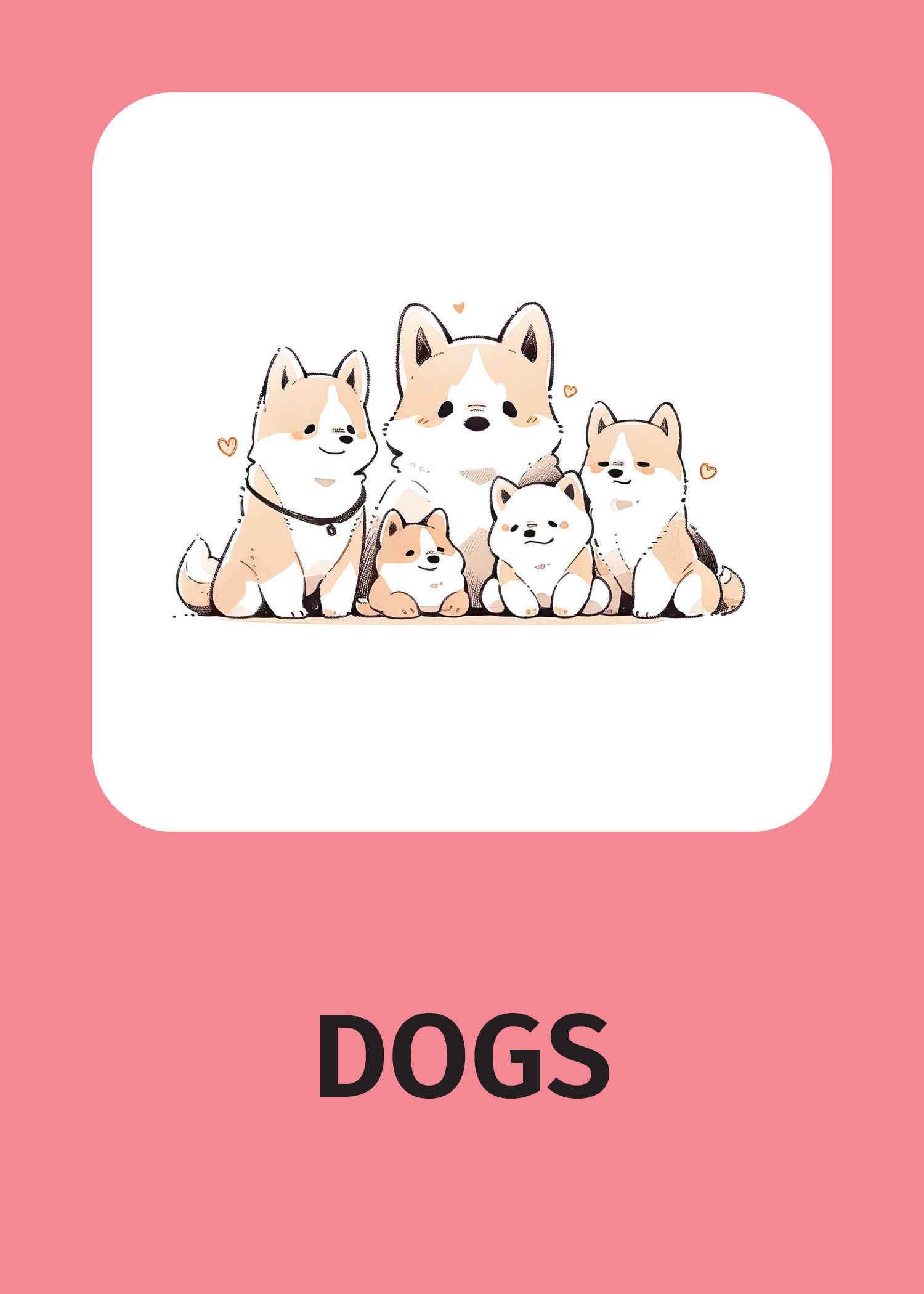 20 Cute Animal Flash Cards for Kids, Educational Printable Cards, 1 ...