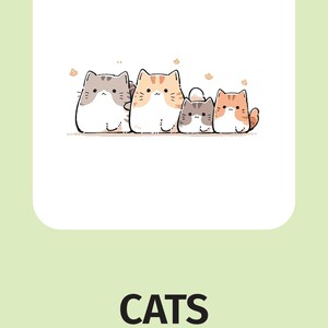 20 Cute Animal Flash Cards for Kids, Educational Printable Cards, 1 ...