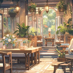 Anime Tokyo Cafe Desktop Wallpaper Bundle (44) - 2K HD (commercial Use ...