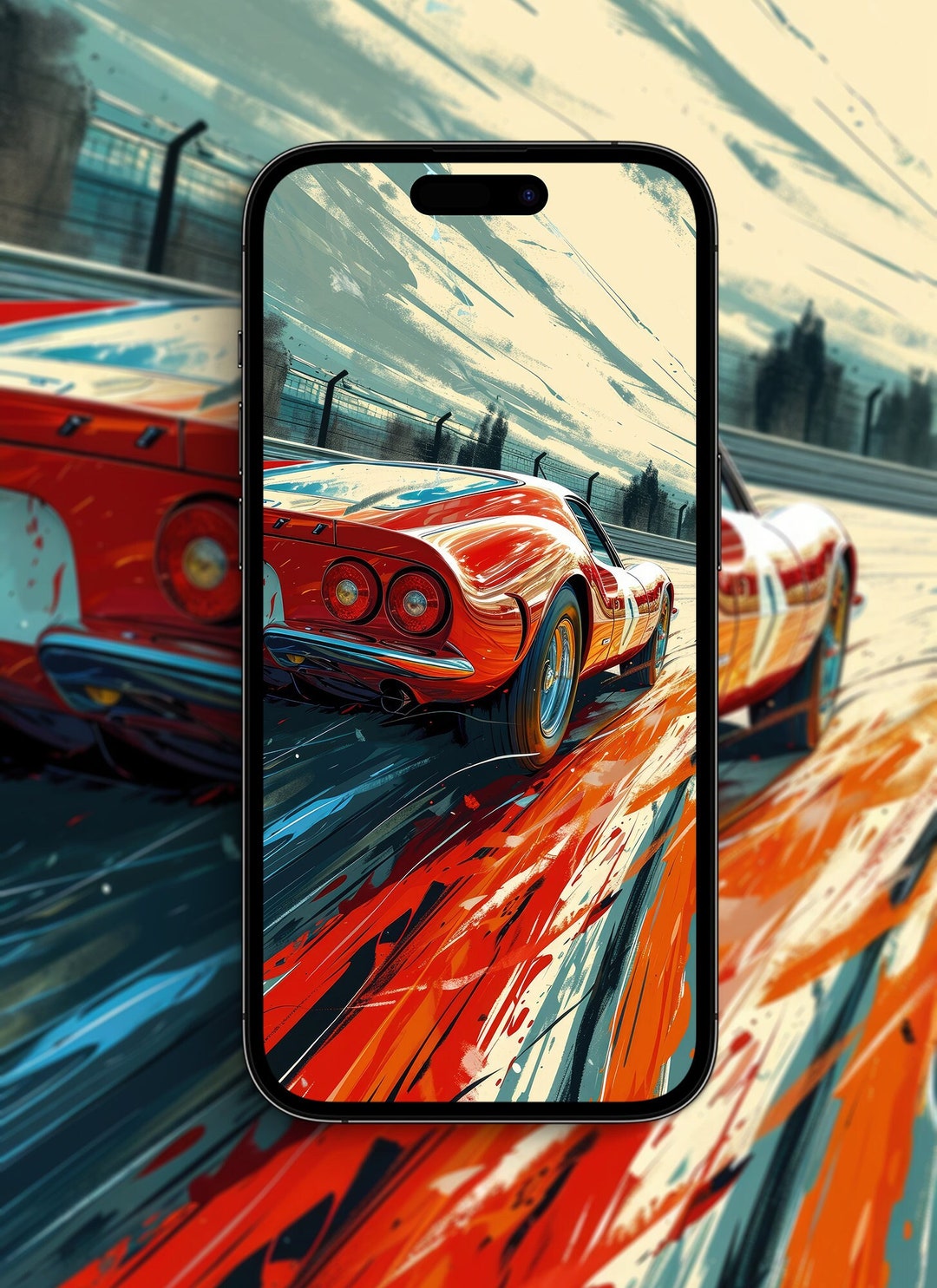 Race Car Phone Wallpaper | Race Car Wallpaper | Digital Download ...