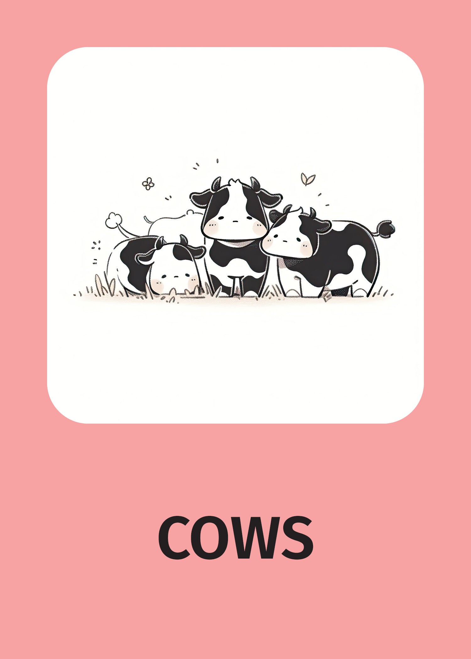 20 Cute Animal Flash Cards for Kids, Educational Printable Cards, 1 ...