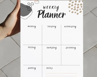 Weekly Planner Printable to Do List, Colorful Weekly Schedule, Weekly ...