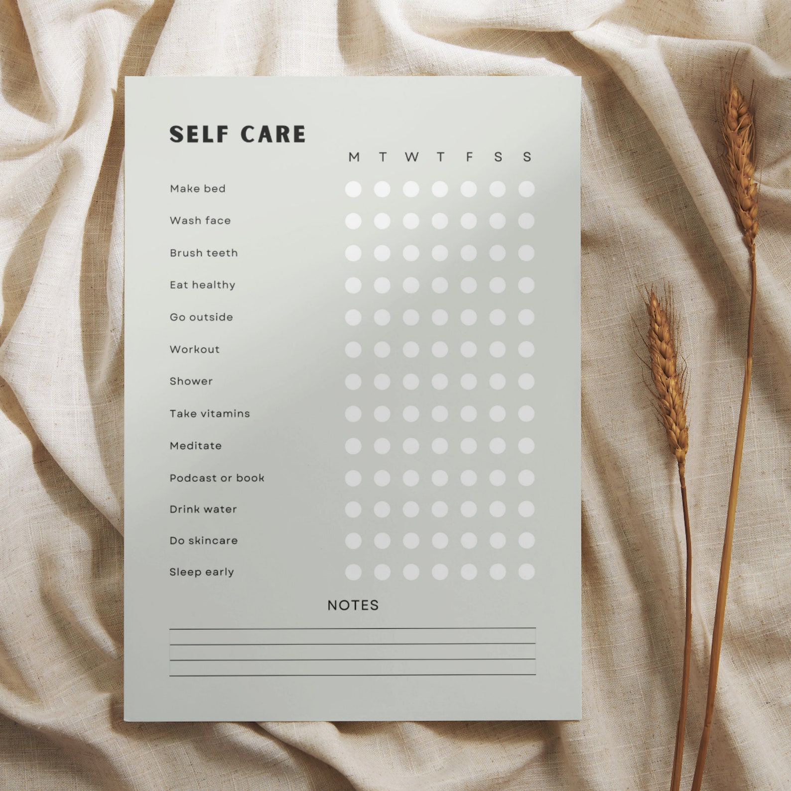 Printable Self-care Checklist, Journal Pages, Wellness Challenge ...