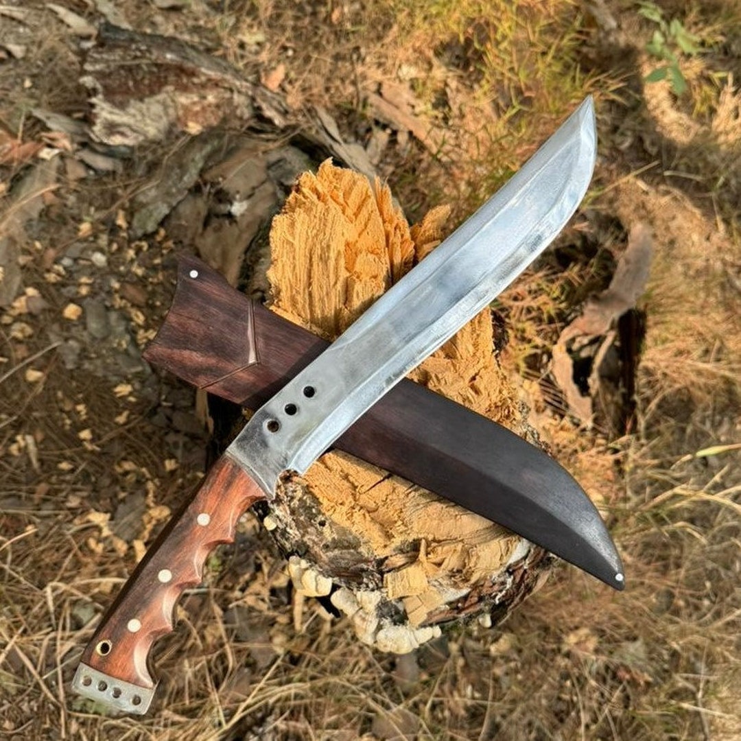 12 Inches Fixed Blade Carbon Steel Knife & Full Tang Handle | Handmade ...