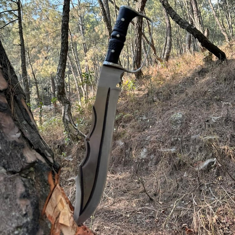 15 Inches Long Kukri Blade Machete, Hand Forged Knife, Machete, Full ...