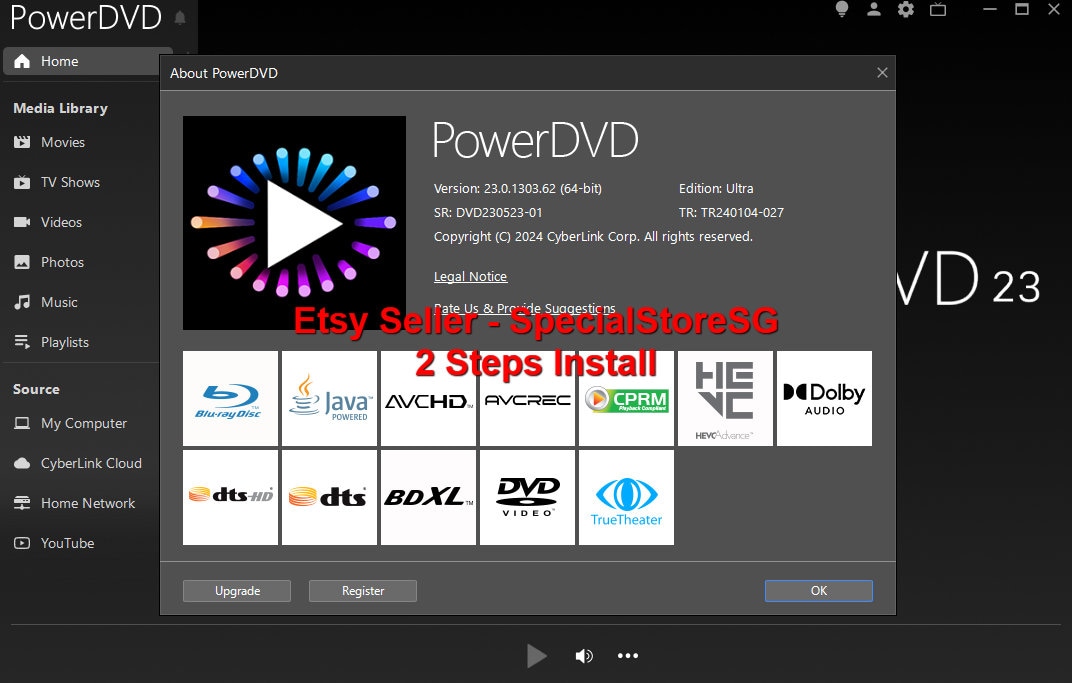 2024 Cyberlink Powerdvd Ultra 23 Powerdvd 23 DVD Player Software ...
