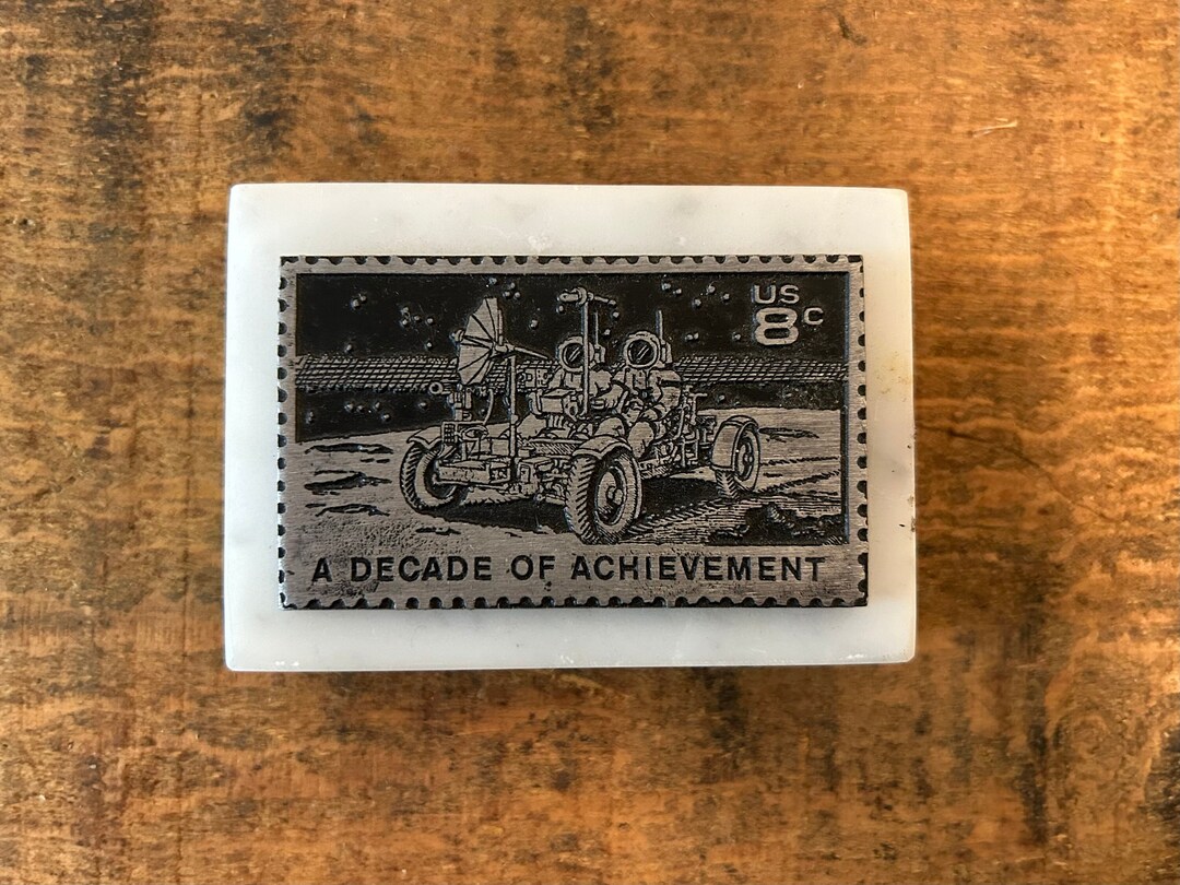 A Decade of Achievement Postage Stamp Collector Paper Weight Pewter - Etsy