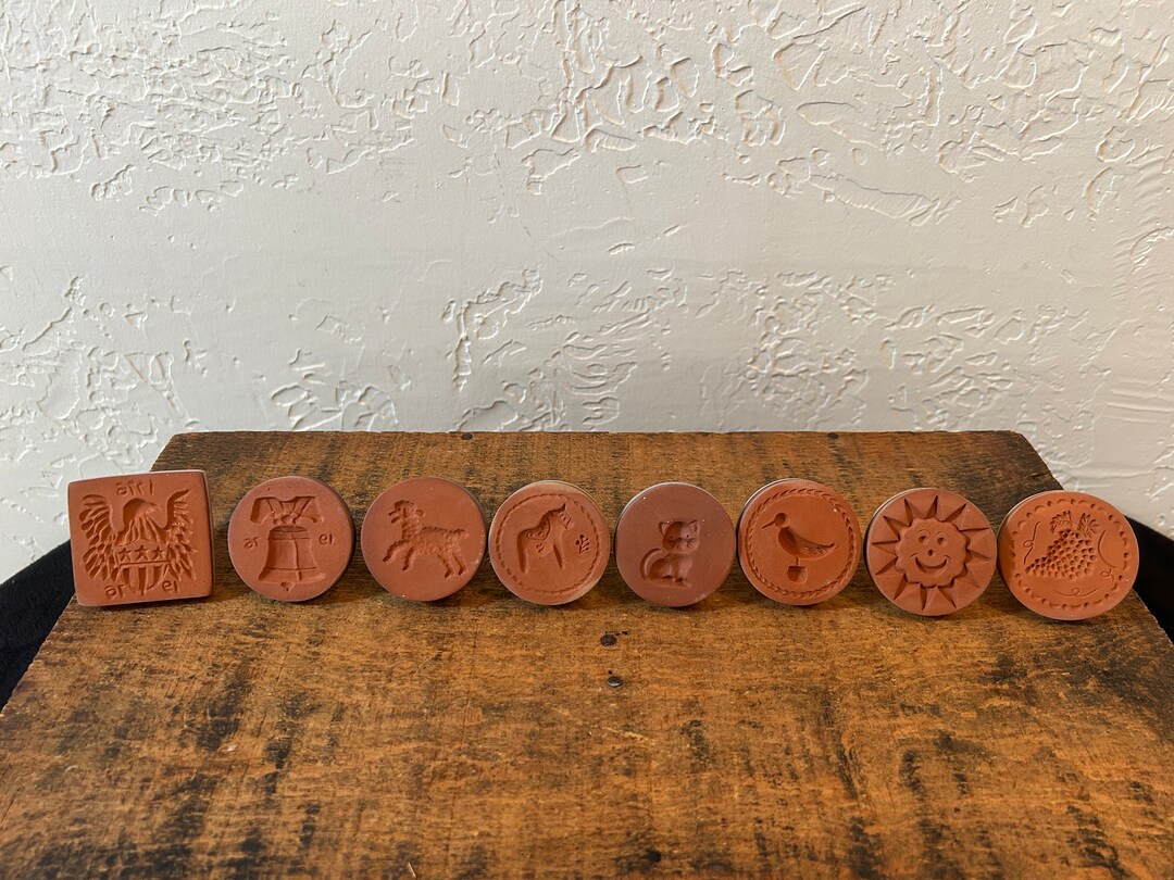 Vintage Set of Eight Rycraft Cookie Stamps Terracotta - Etsy