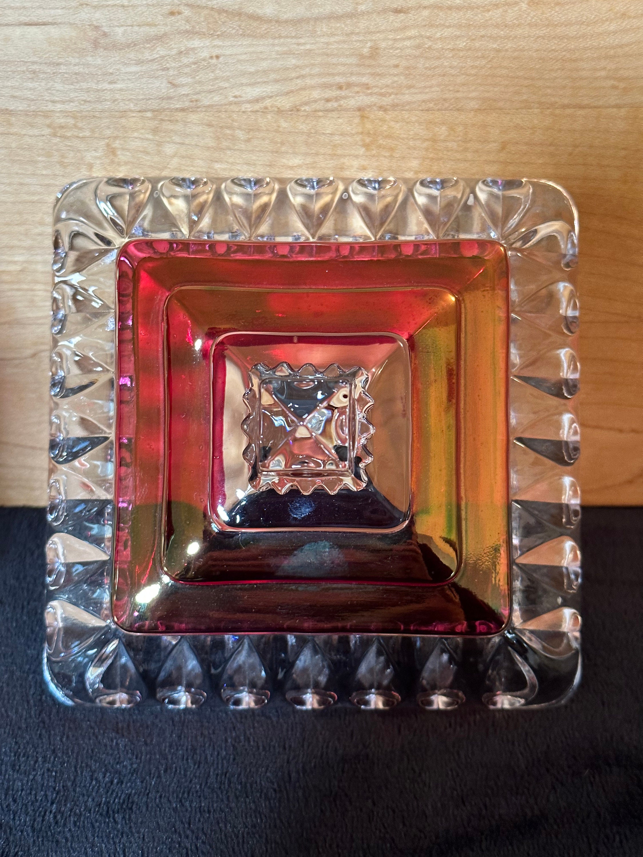 Westmorland Wedding Ruby Flash Bowl & Lid Vintage Great Condition - Etsy