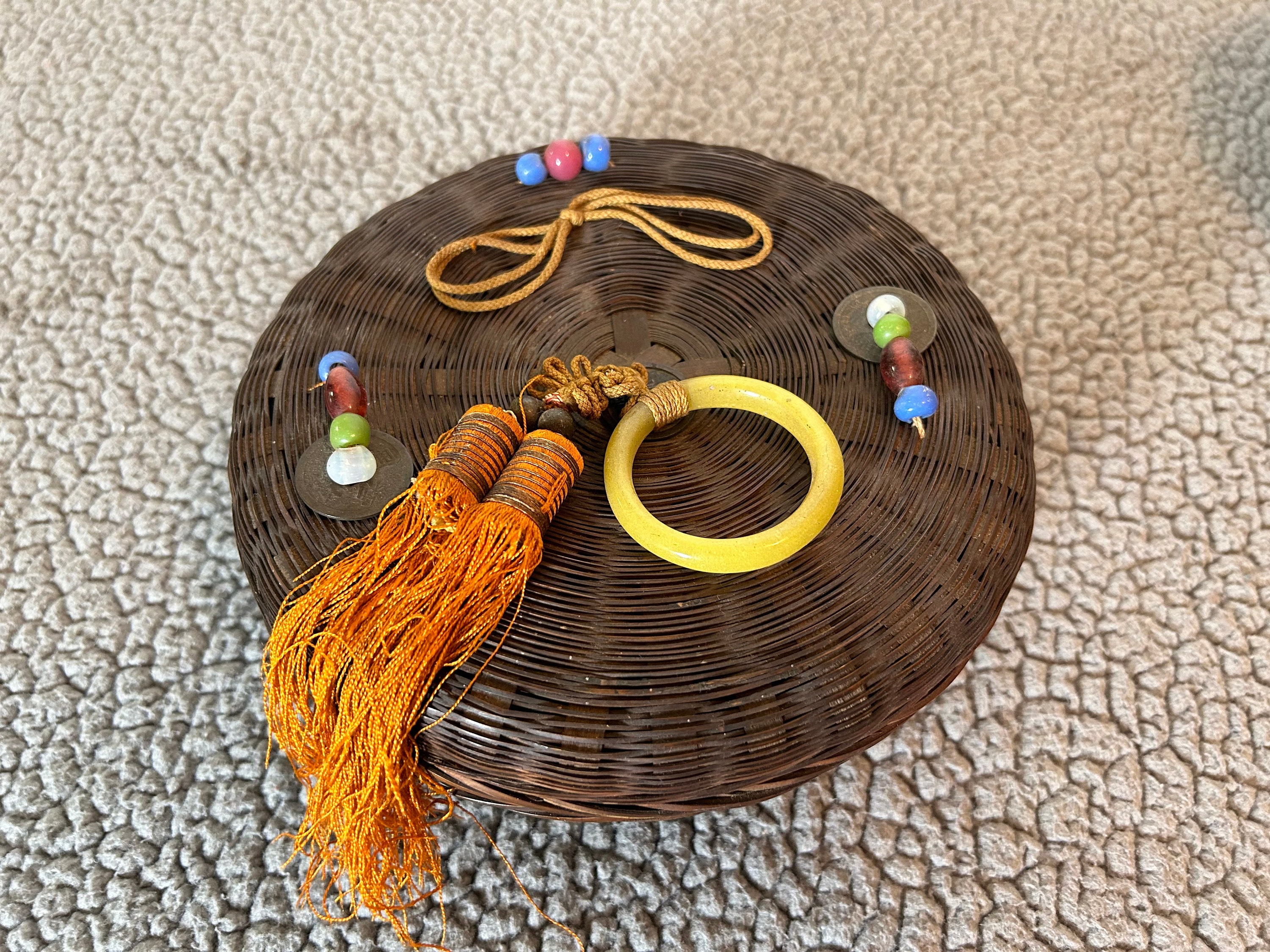 Vintage Chinese Sewing Baskets Pair - Etsy