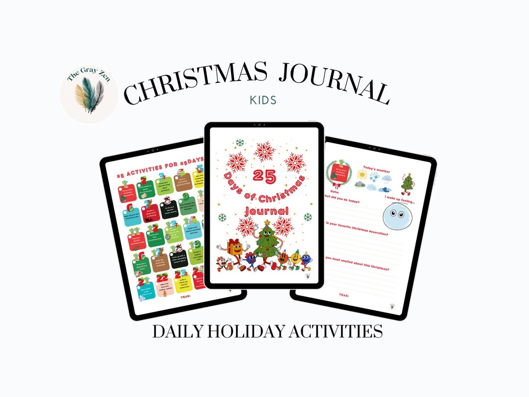 Kids Christmas Journal Printable Kids Journal Christmas Journal PDF ...