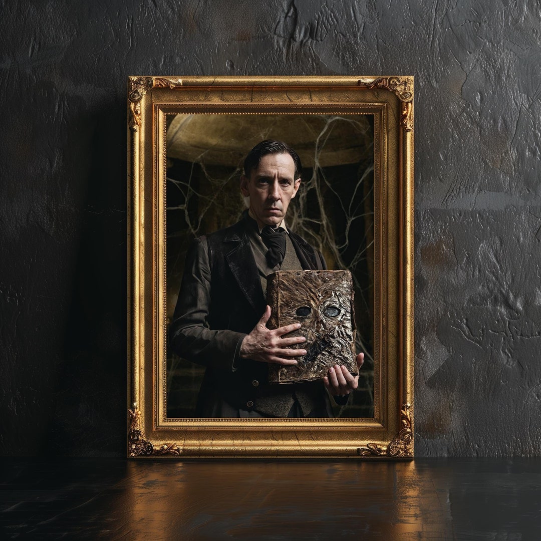 HP Lovecraft Portrait Print: Gothic Library Wall Art - Etsy