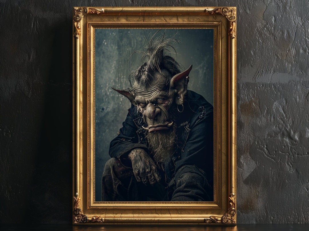 Troll Poster Wall Decor, Gothic Troll Lovers, Victorian Print, Vintage ...