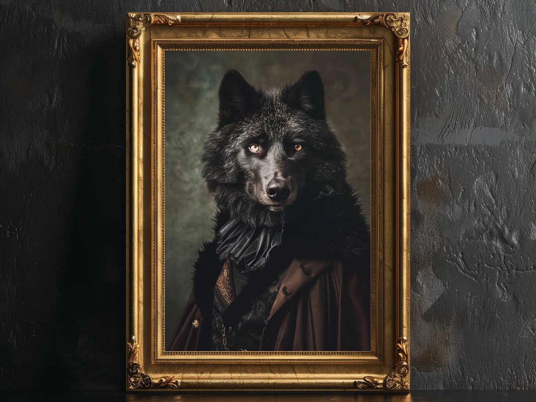 Vintage Wolf Poster, Retro Print, Wolf Lovers, Victorian Print, Vintage ...