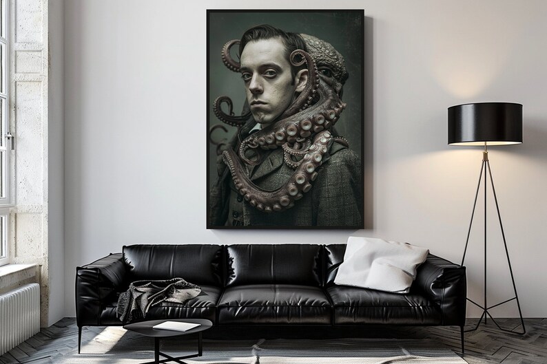 Cthulhu Kraken Poster: Gothic Victorian HP Lovecraft Portrait - Etsy