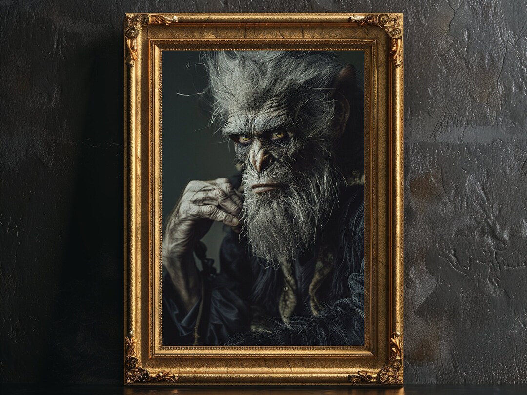 Retired Big Foot Poster Wall Decor, Gothic Home Decor, Victorian Print ...