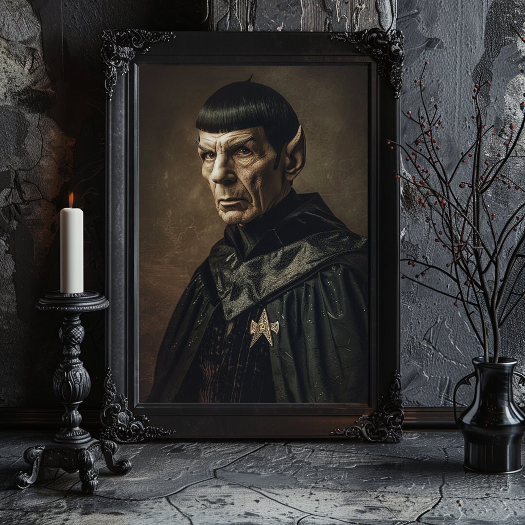 Spock Poster, Star Trek Poster, Portrait Poster, Vintage Poster, Dark ...