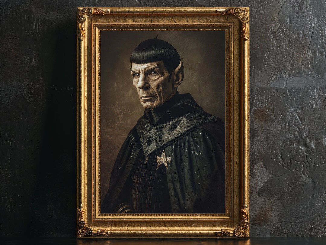 Spock Poster, Star Trek Poster, Portrait Poster, Vintage Poster, Dark ...