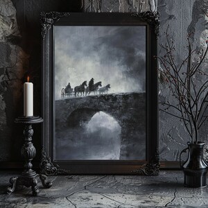 Spectral Carriage Poster Wall Decor, Gothic Wall Decor, Victorian Print ...