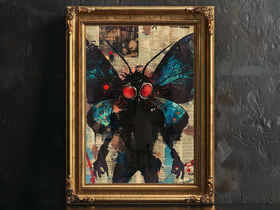 Mothman Poster Wall Decor, Fly Print Decor, Victorian Print, Vintage ...