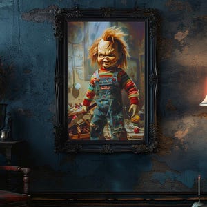 Chucky Child's Play Poster, Gothic Lovers, Horror Print, Vintage ...