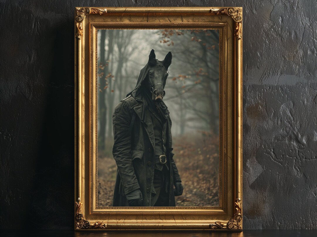 Horseman Poster Wall Decor, Gothic Home Decor, Furries Lovers, Vintage ...